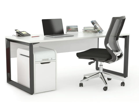 OLG Anvil Straightline Desk Black Frame– Dunn Furniture